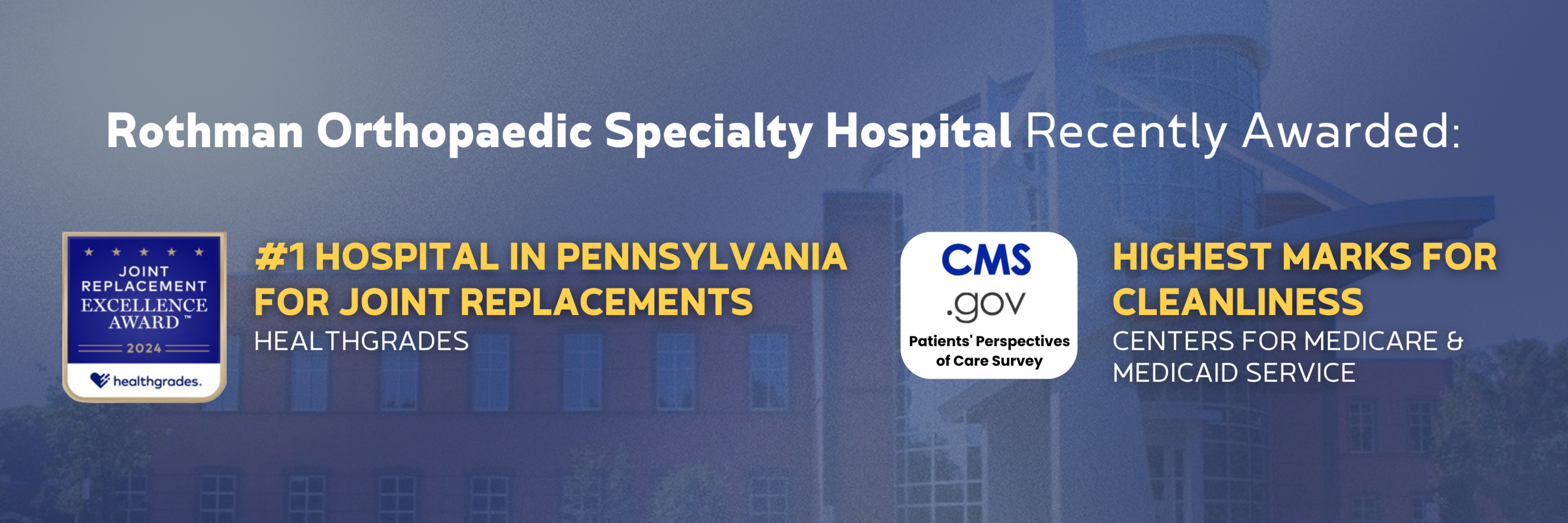 Rothman Orthopaedic Specialty Hospital (ROSH) Recognized for Top Joint ...